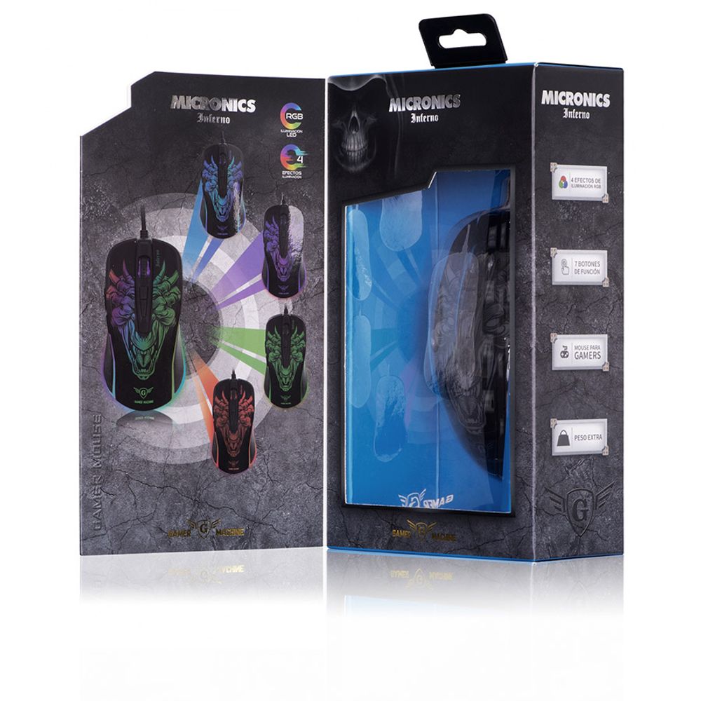 Mouse Gamer Micronics Inferno MIC M816 7200 dpi usb rgb | plazaVea ...