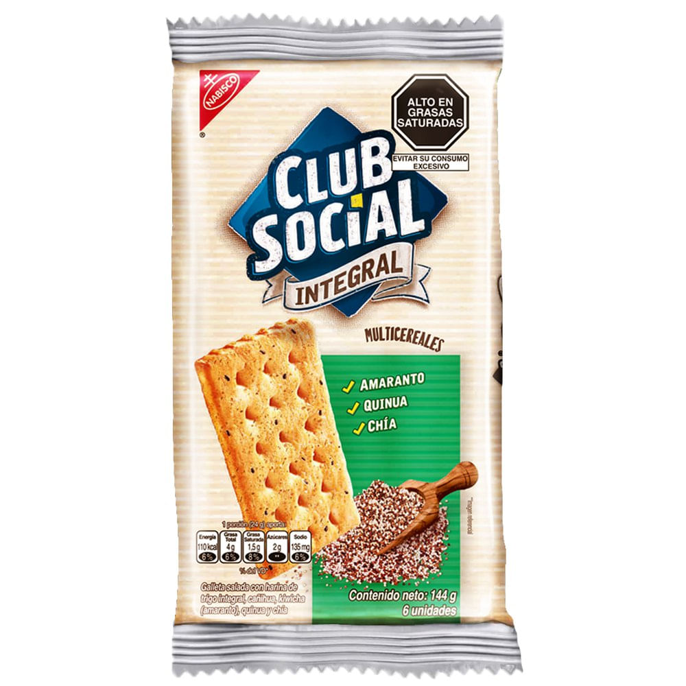 Galletas Integrales CLUB SOCIAL Multicereal Paquete 24g | plazaVea ...