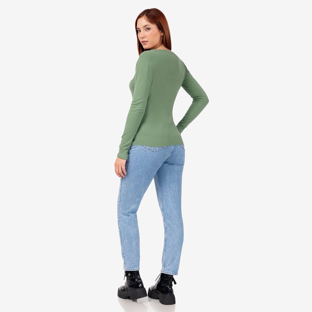 Chompa Mujer Color Verde Olivo | plazaVea - Supermercado