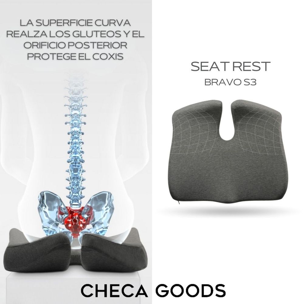Cojin Silla Anatómico Ergonómico Dolor Coxis Hemorroides Original Checa ...