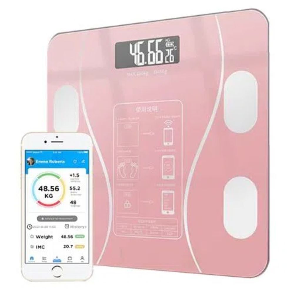 Balanza Inteligente con Bluetooth 180 kg ROSADO | plazaVea - Supermercado