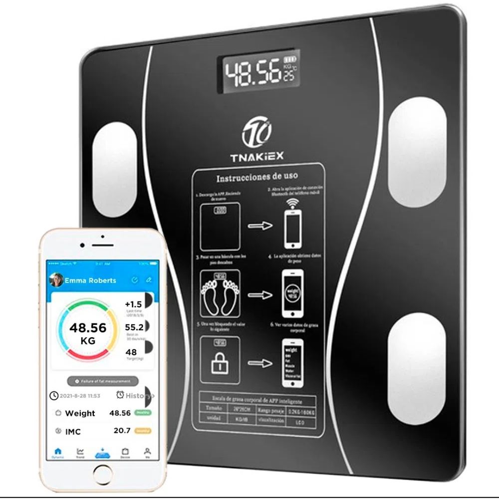 Balanza Inteligente con Bluetooth 180 kg NEGRO | plazaVea - plazaVea PRD