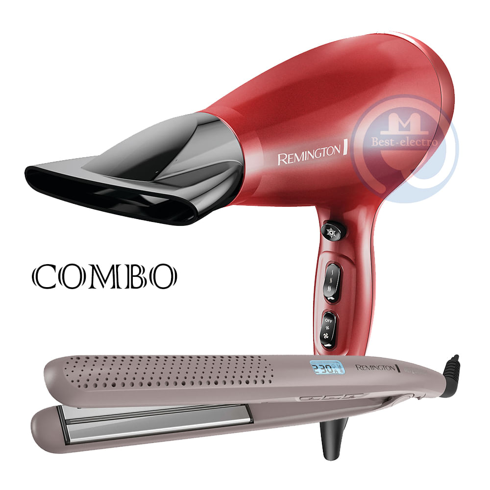 Combo Remington Alisadora Wet2Straight S27A y Secador Silk AC9096 ...
