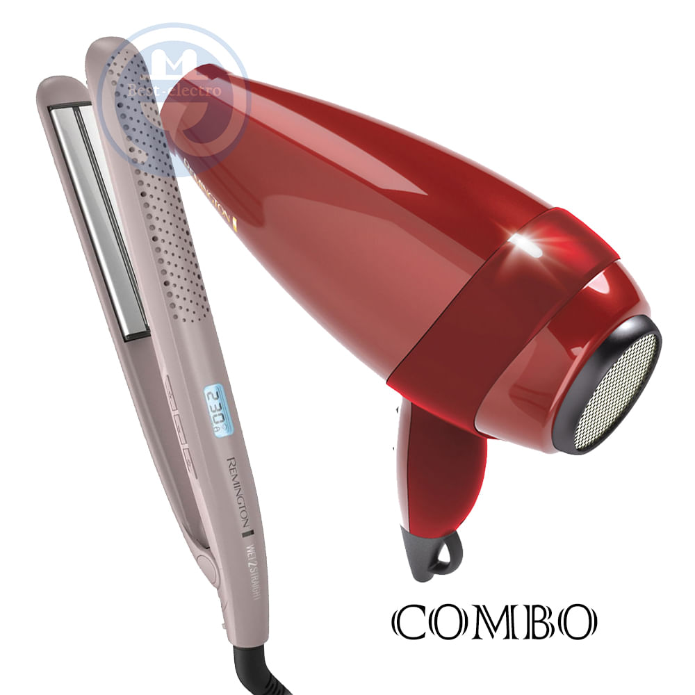 Combo Remington Alisadora Wet2Straight S27A y Secador Silk AC9096 ...