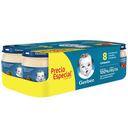 Compota GERBER Varios Sabores Paquete 8un | plazaVea - Supermercado