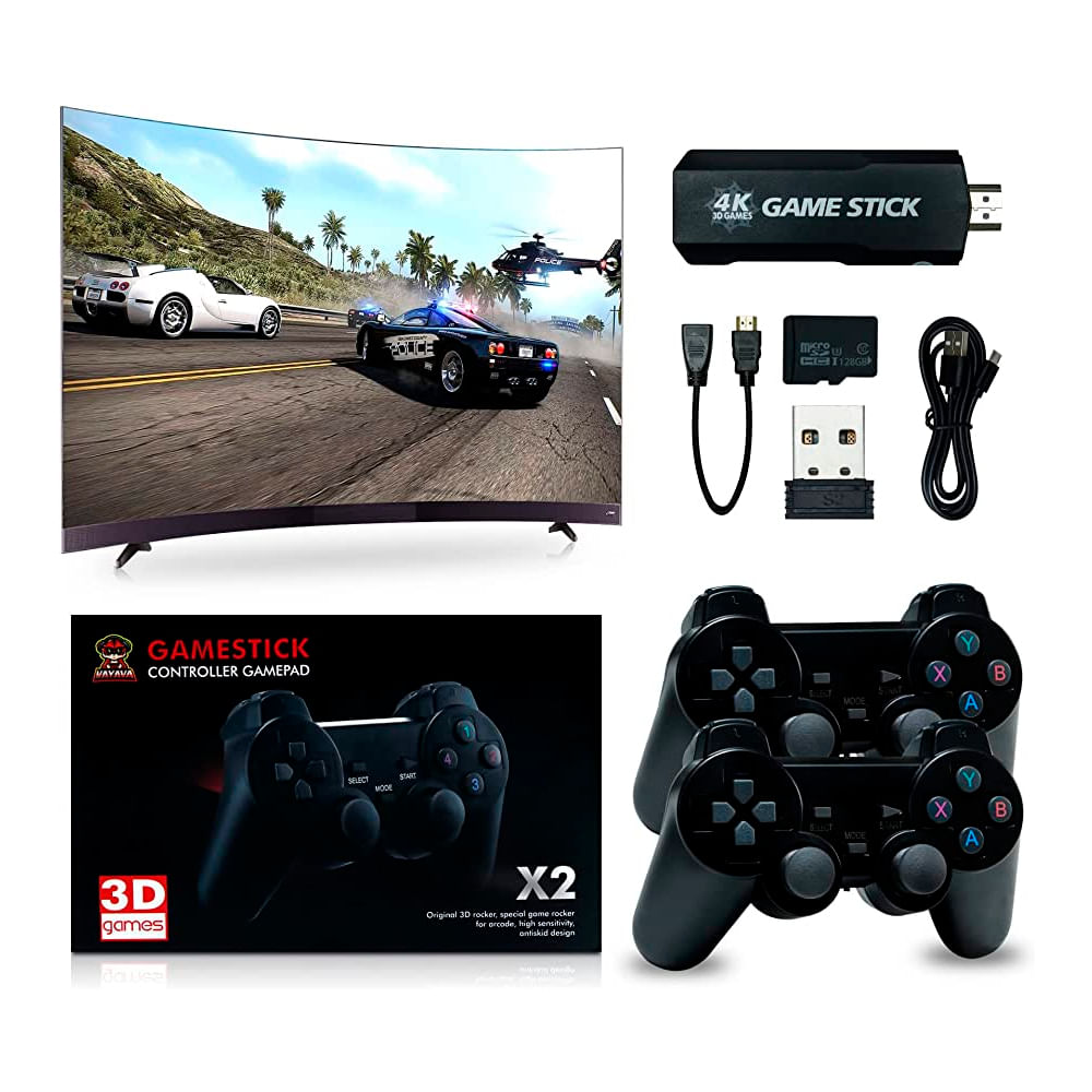 Consola Retro Game Stick X2 Plus 4K HD PS1 PSP SN64 30000 Juegos con ...