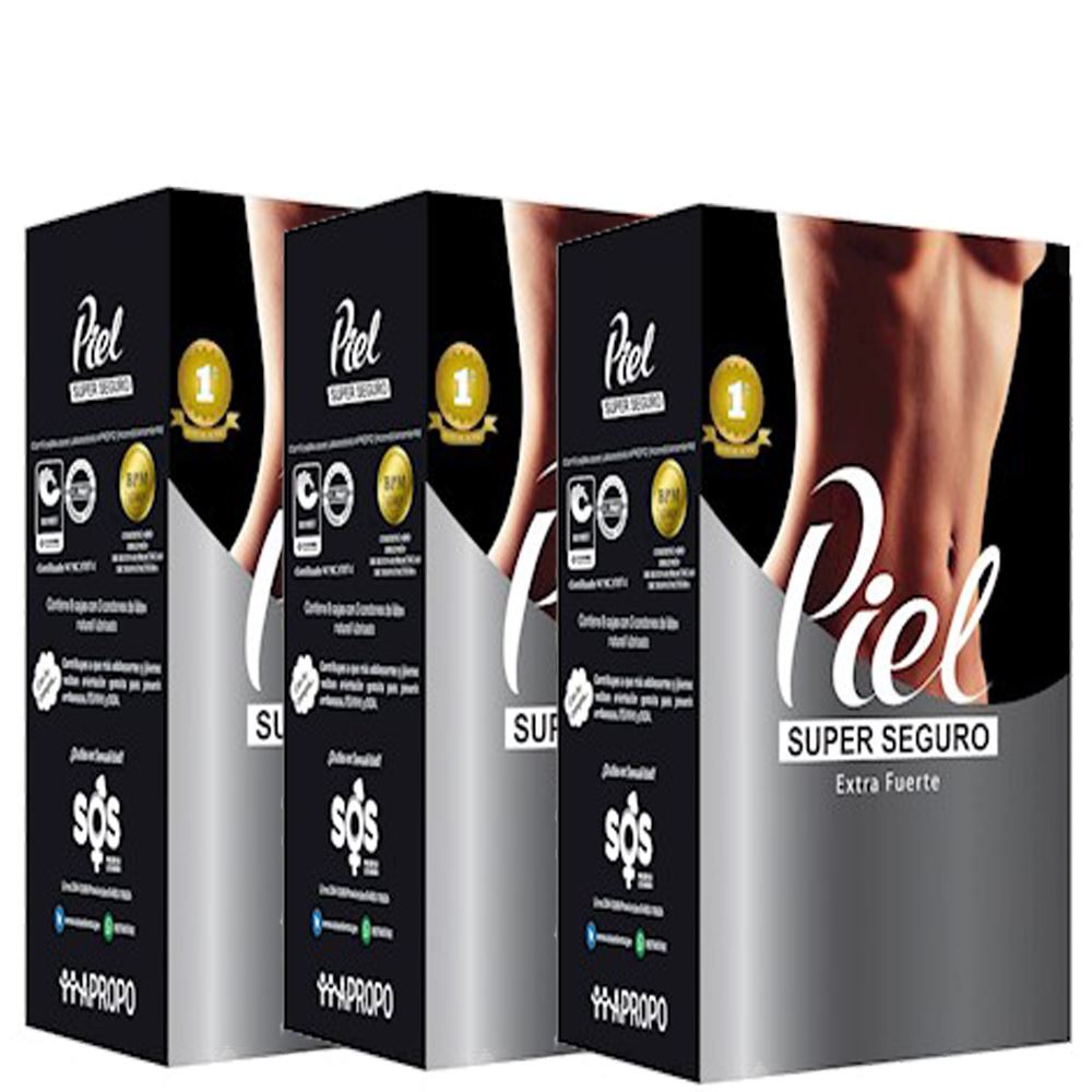 Pack x3 Condon Piel Super Seguro 72 Unidades | plazaVea - plazaVea