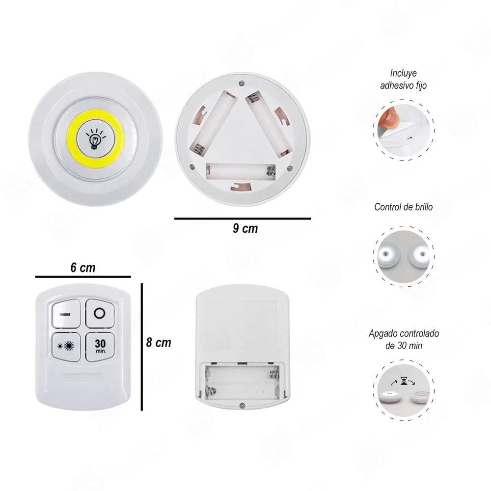 Luz LED con Control Remoto Apagado Automático | plazaVea - plazaVea