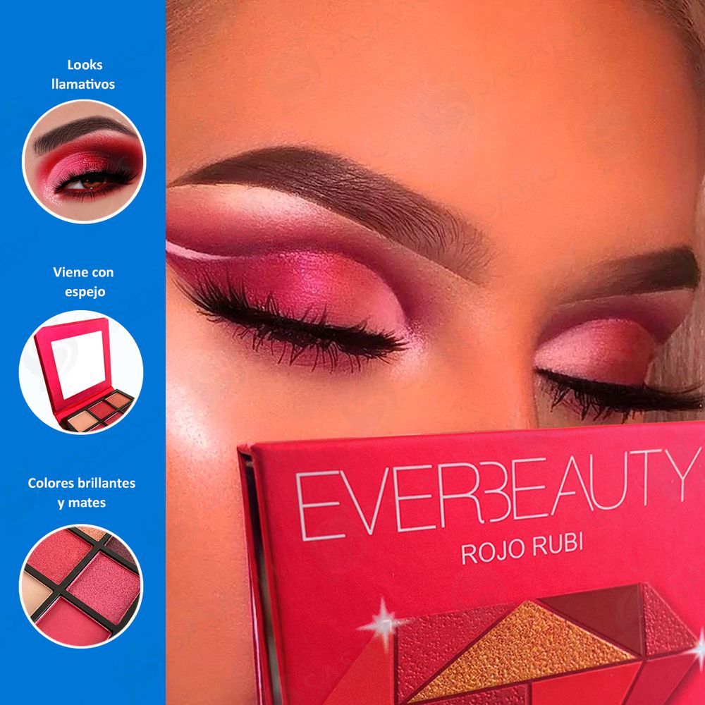 Paleta de Sombras Zafiro Rojo Rubí | plazaVea - plazaVea