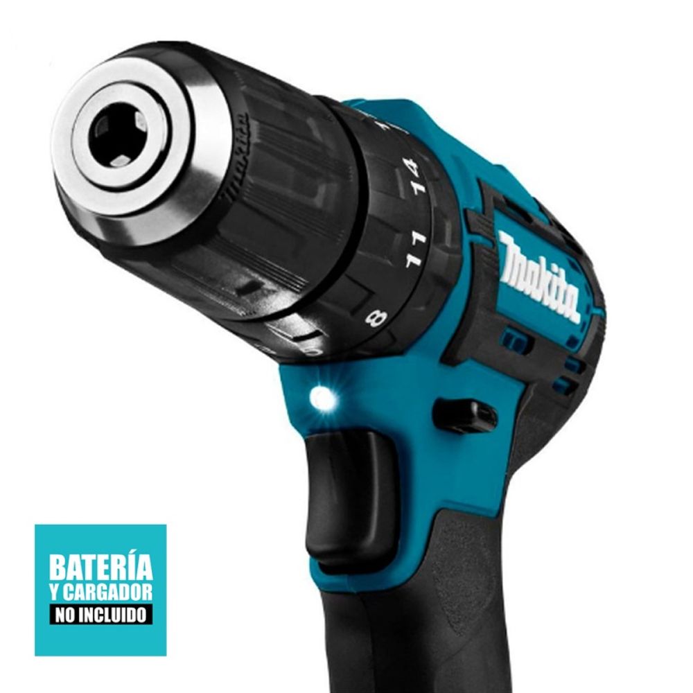 Taladro Percutor Atornillador Makita HP333DZ de 12 Voltios Mandril 3/8 Sin Batería y Cargador ...