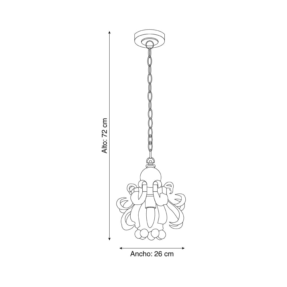 Lámpara Colgante 1 luz E27 60w Bronce Pulido Ikelite - Moderna ...