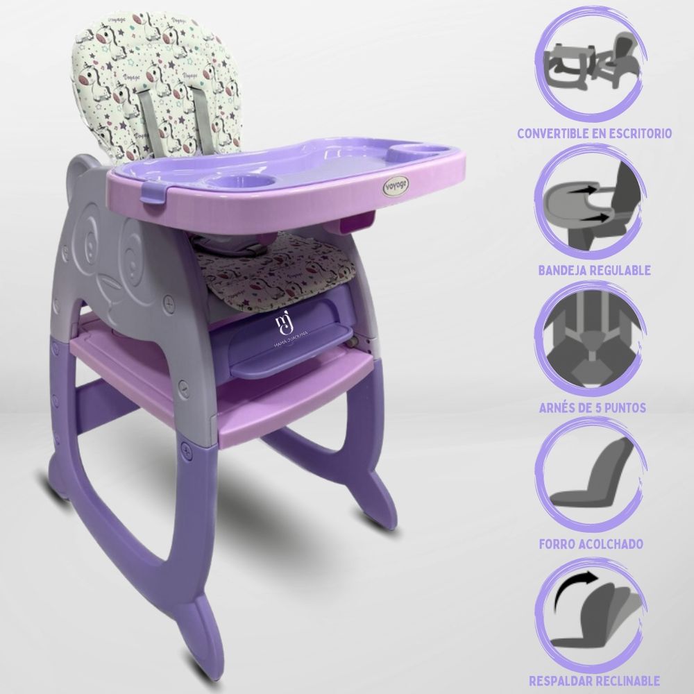 Silla Escritorio 3 en 1 Panda Deluxe Lila | plazaVea - plazaVea