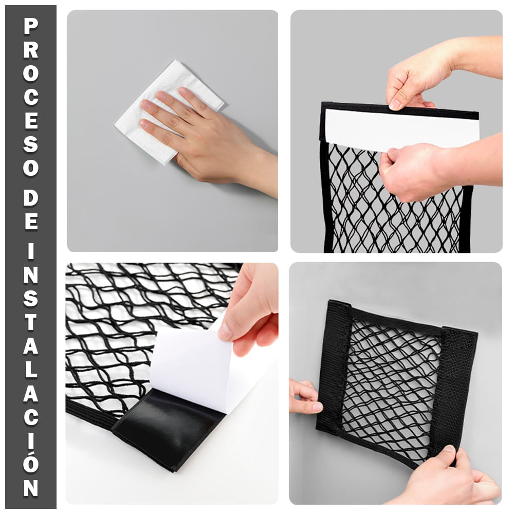 Malla Bolsa Organizador con Velcro Adhesivo para Lavandería AJ6 ...