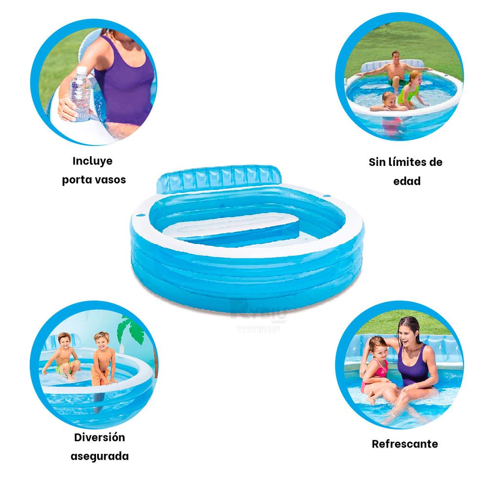 Piscina Inflable Familiar y Incluye Porta Vasos | plazaVea - plazaVea