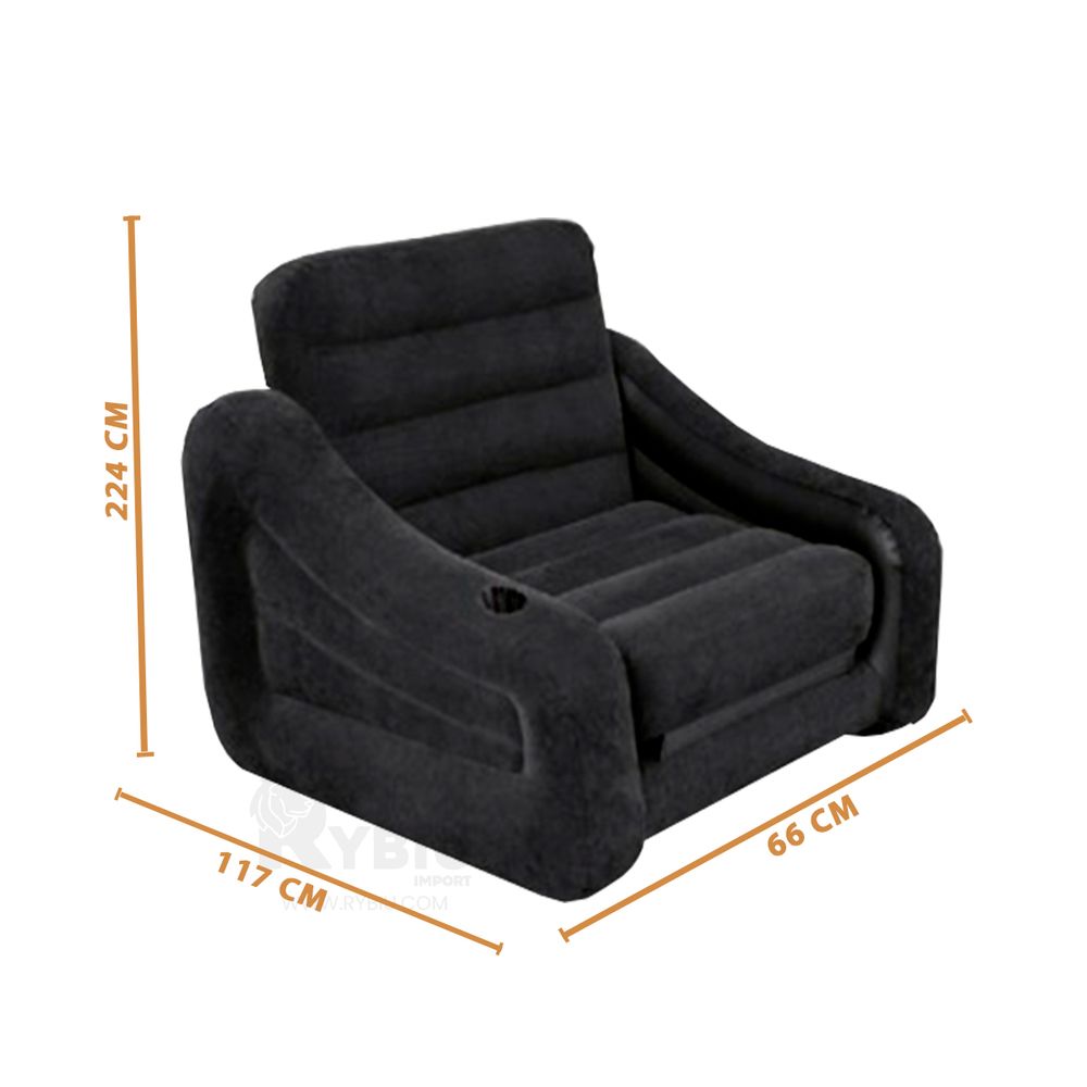 Asiento Inflable Intex de Color Negro - Supermercado