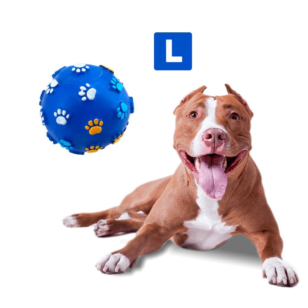 Pelota Color Azul con Huellitas Talla L | plazaVea - Supermercado