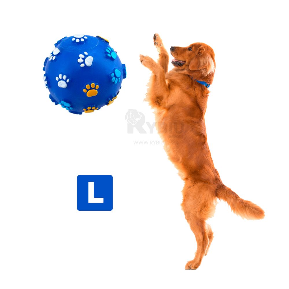 Pelota Color Azul con Huellitas Talla L | plazaVea - Supermercado