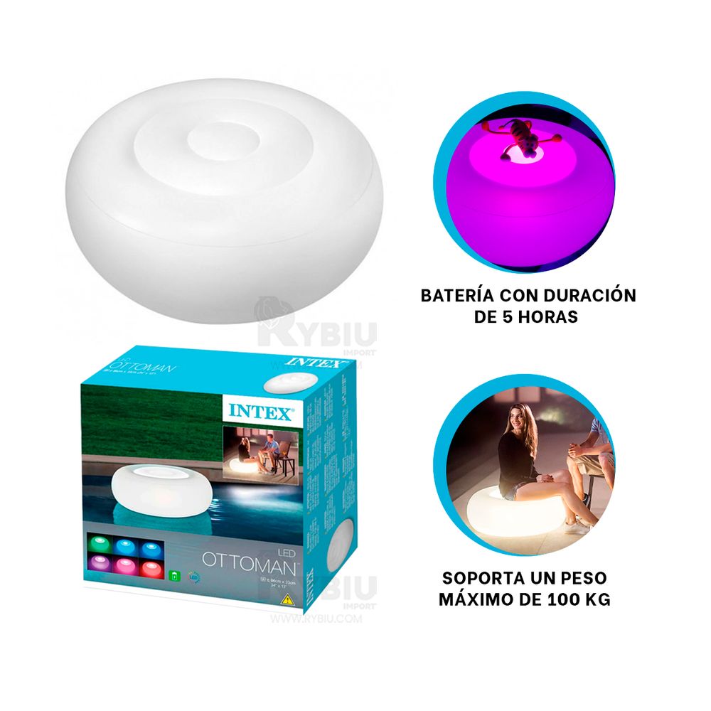 Asiento Tipo Sofa Inflable con Luces Led | plazaVea - plazaVea
