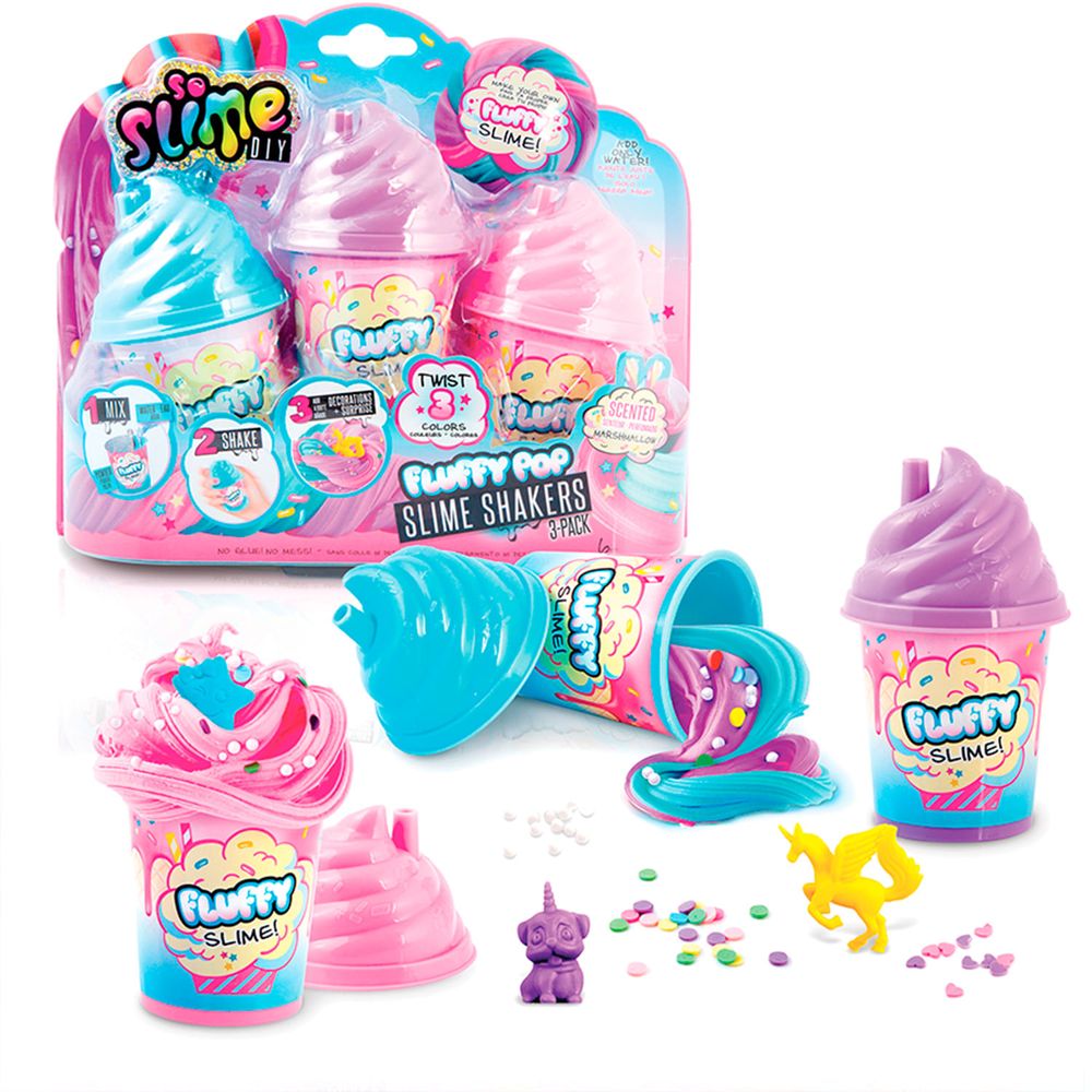 Slime Canal Toys Fluffy Pack X3 | plazaVea - plazaVea
