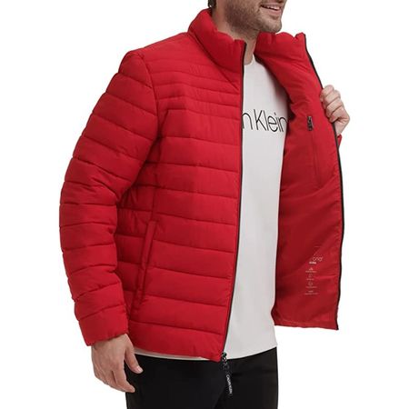 Casaca Calvin Klein Resistant Puffer Rojo | plazaVea - plazaVea