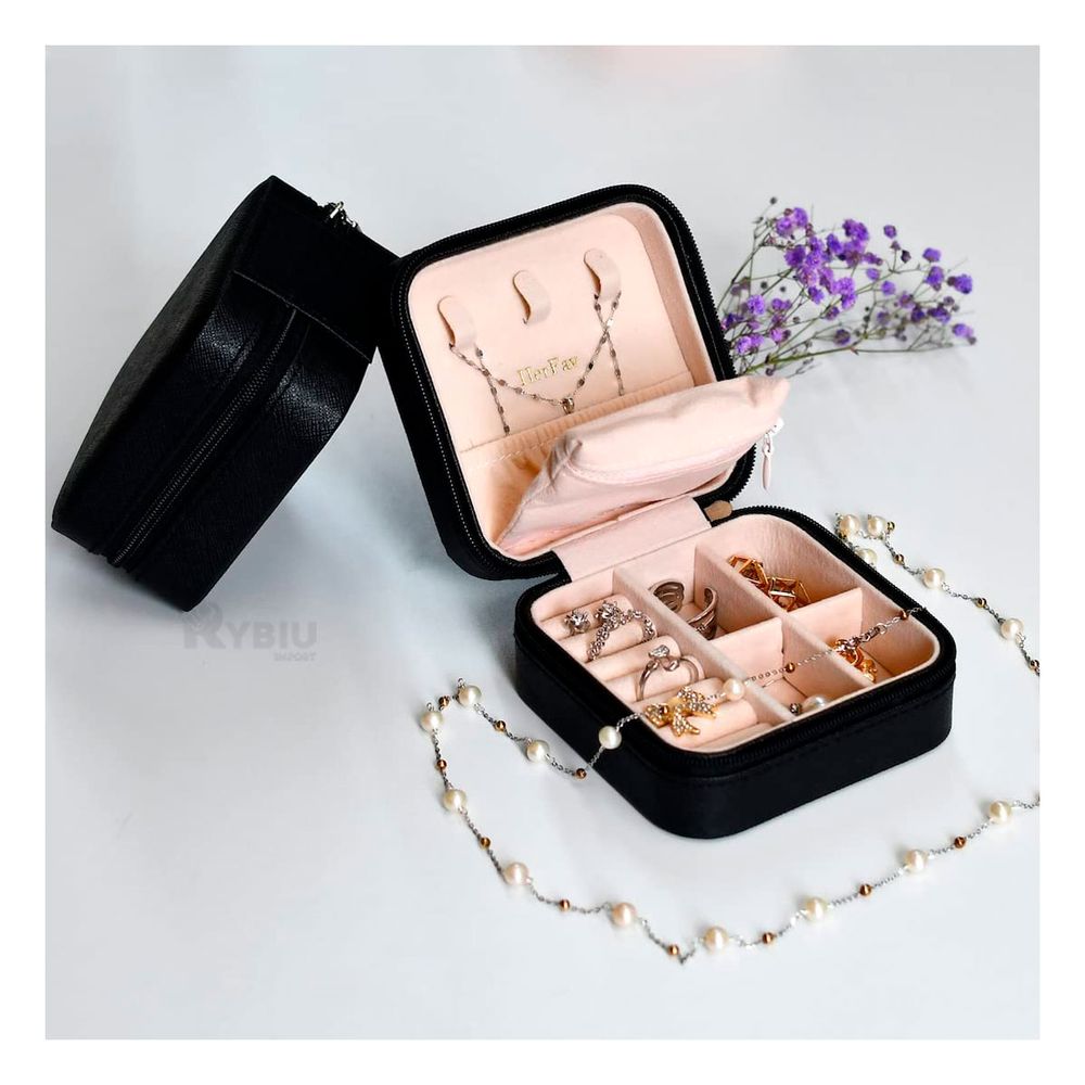 Mini Joyero Portátil con Cierre Color Negro | plazaVea - Supermercado