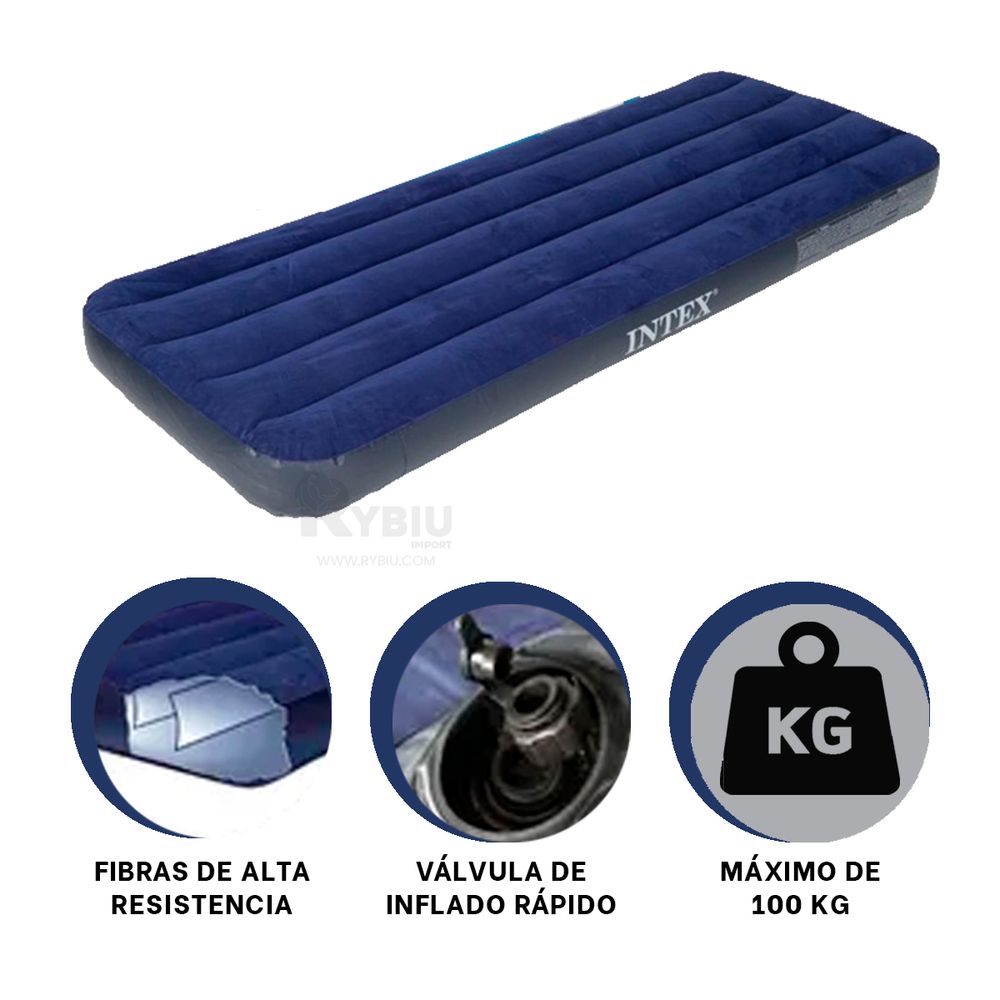 Cama Colchon Inflable Azul con Valvula | plazaVea - Supermercado
