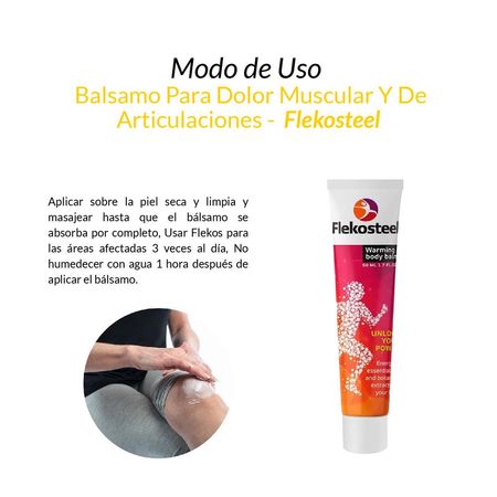 Flekosteel Balsamo Para Dolor Muscular y De Articulaciones 4 Unidades ...