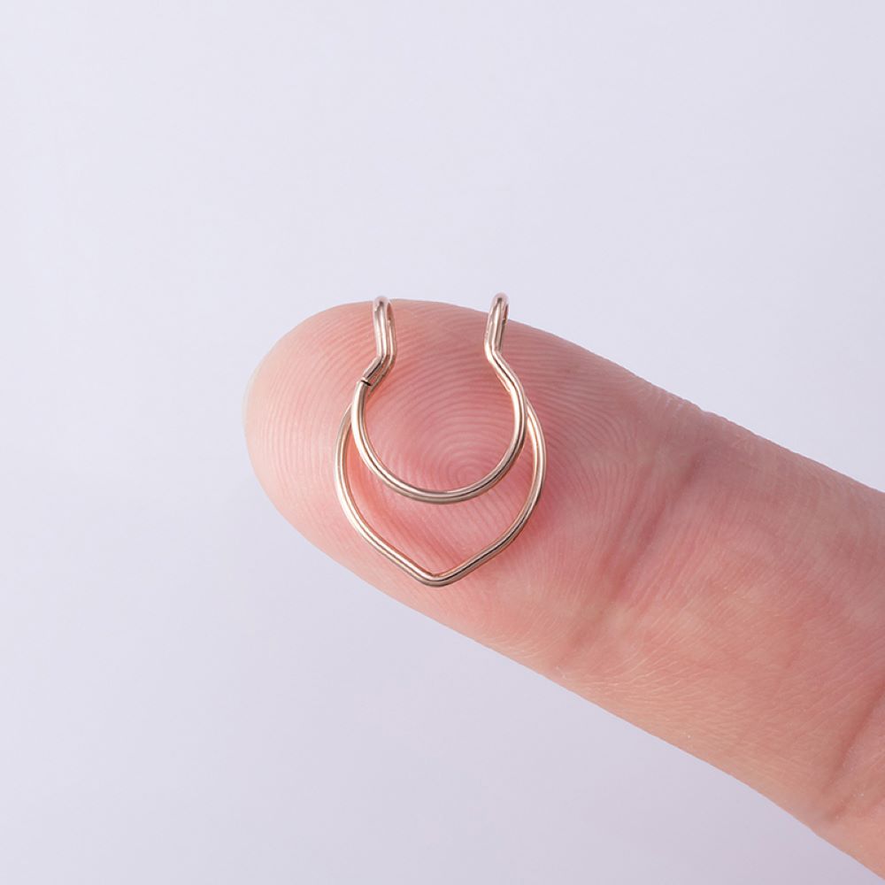 Piercing Septum Doble Falso para Nariz Oro Rosa | plazaVea - Supermercado