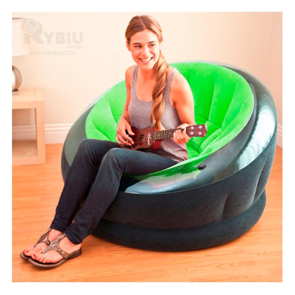 Mueble Sofa Inflable Verde con Camara de Agua | plazaVea - plazaVea