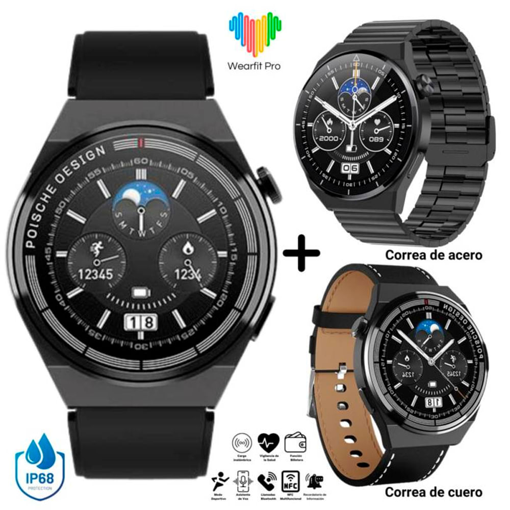 Smartwatch GT3 Max Negro GPS Triple Correa | plazaVea - plazaVea
