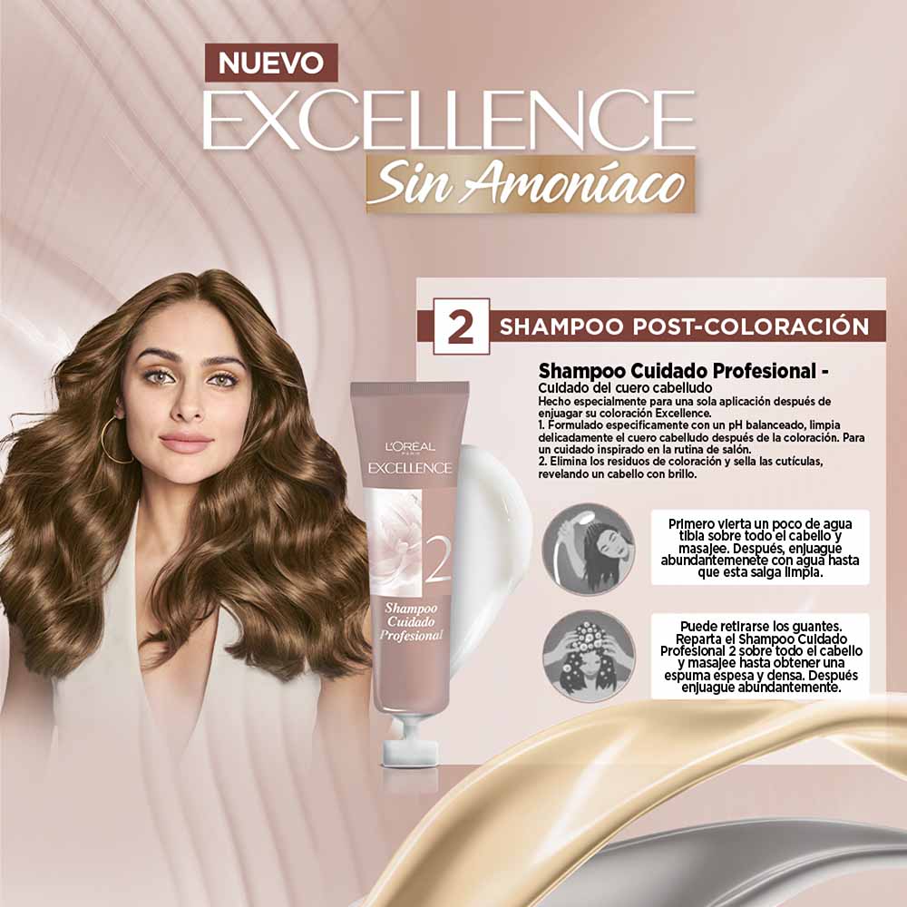 Tinte Capilar Permanente EXCELLENCE Sin Amoníaco 9U Rubio Claro Cenizo ...