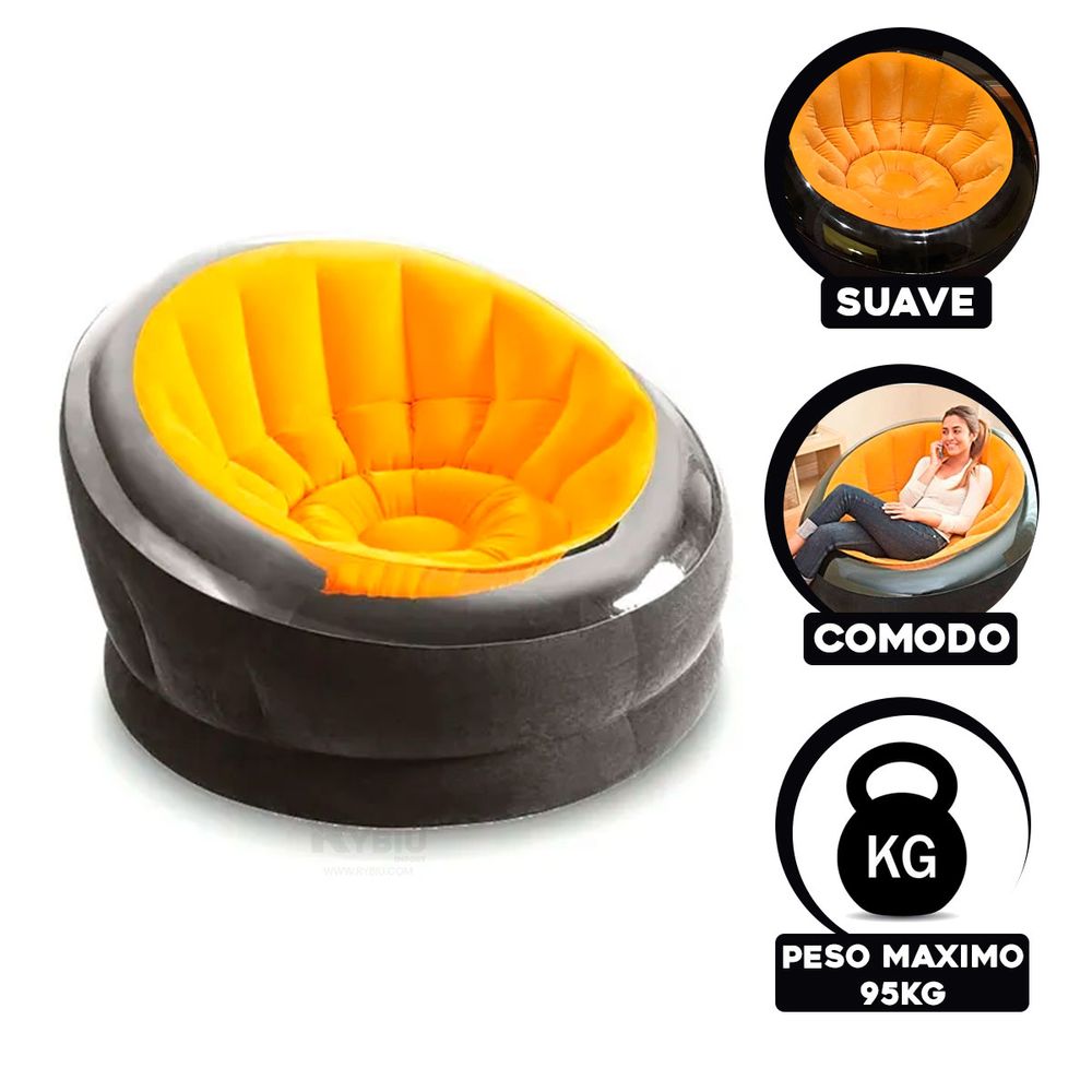 Agradable Sofa Inflable de Color Amarillo | plazaVea - Supermercado