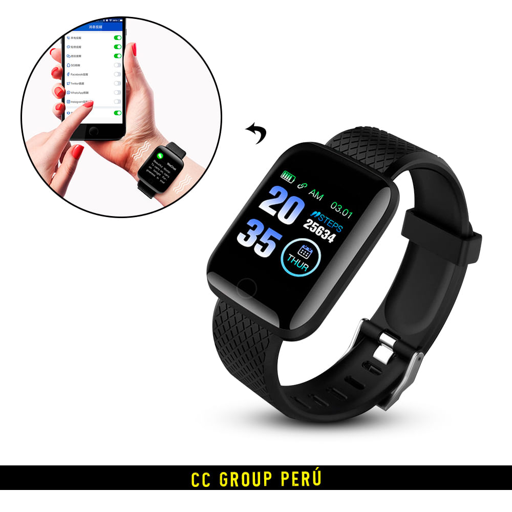 Smartwatch 116 PLUS Con Correa Texturizada | plazaVea - Supermercado