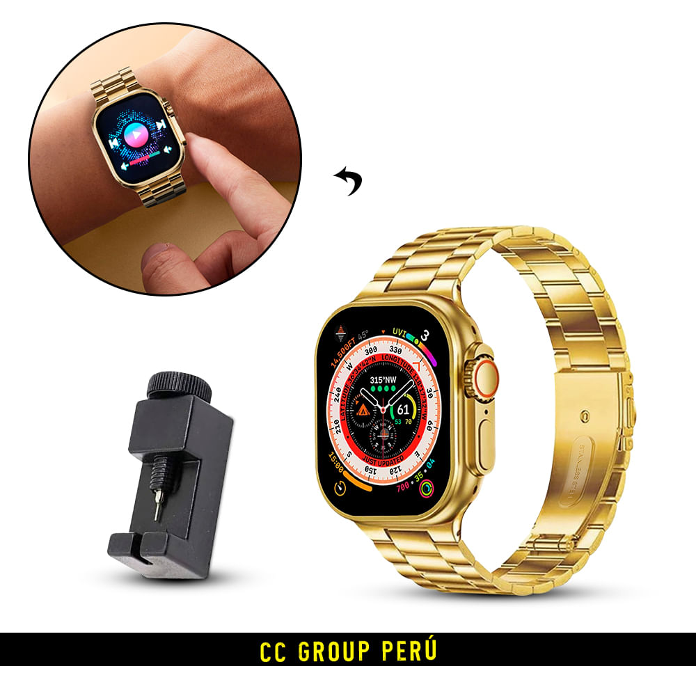 Smartwatch G9 Ultra PRO Gold de 49 mm Serie 9 y Set de Correas ...