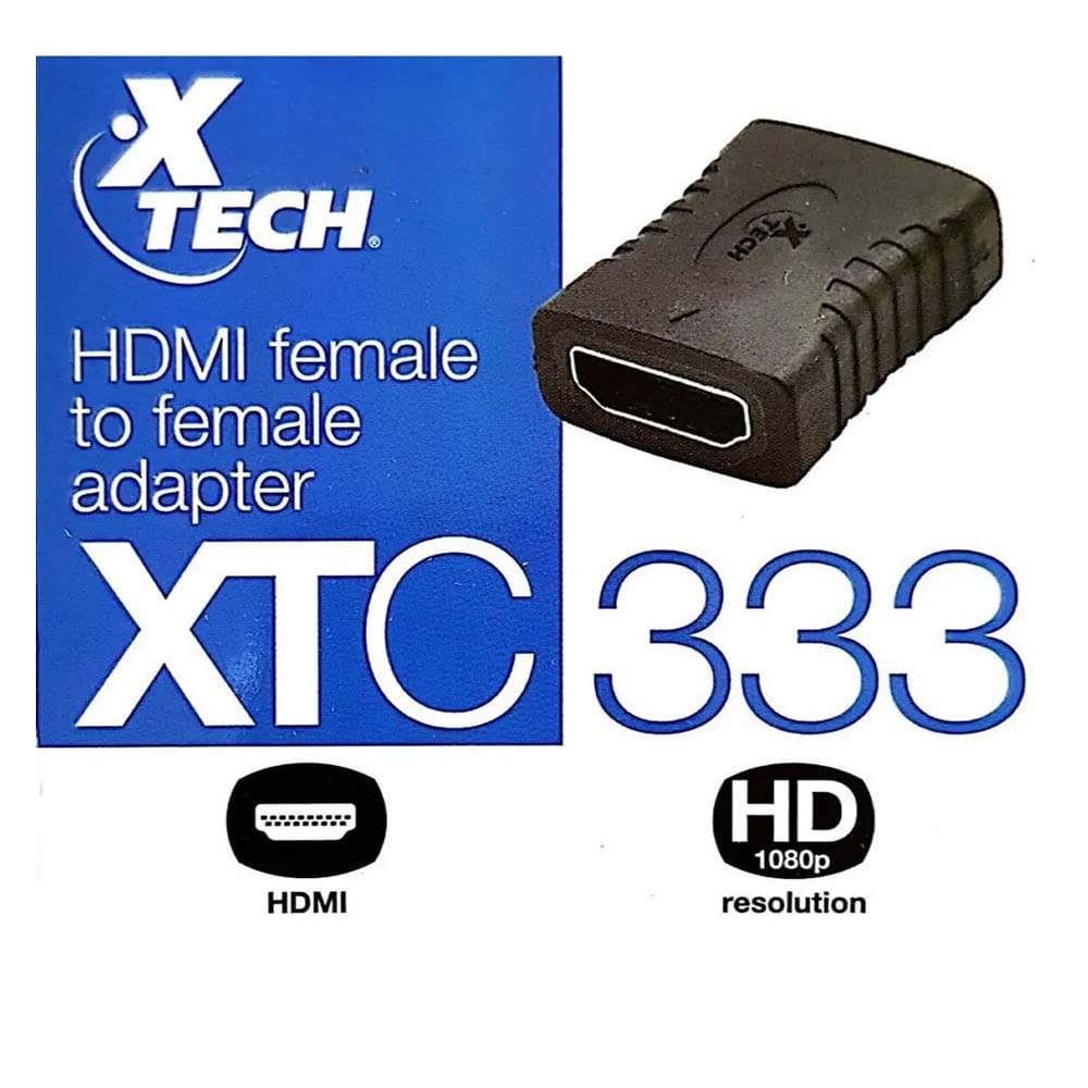 Adaptador HDMI XTech XTC-333 HDMI Hembra a HDMI Hembra | plazaVea - Supermercado