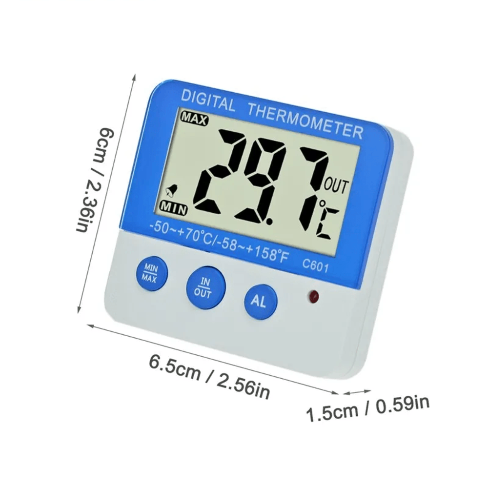 Termómetro Digital Ambiental Con Sonda Y Alarma Programable de Alta y ...