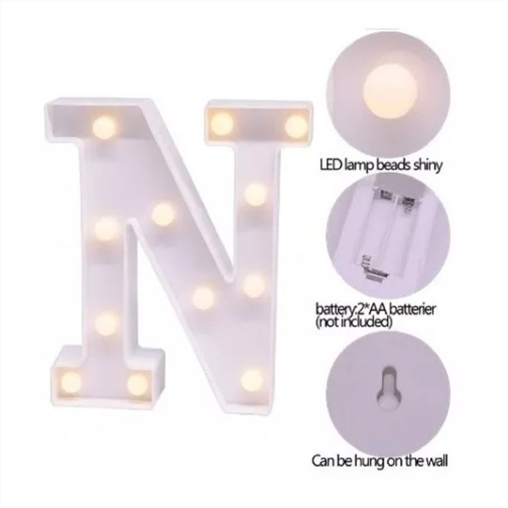 Letrero Letras Decorativas Led 3D Luces para Fiestas Welcome | plazaVea ...