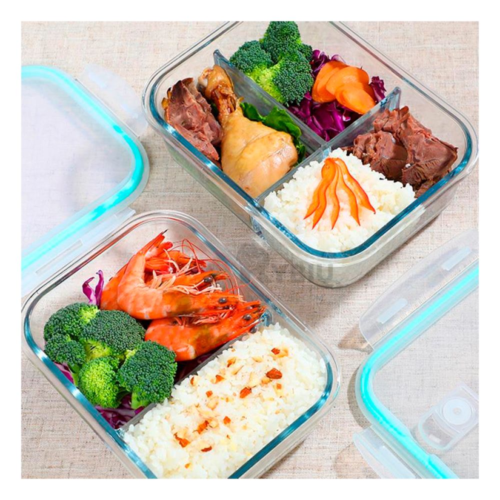 Taper Hermetico de Vidrio con 3 Divisiones 1L Verde | plazaVea ...