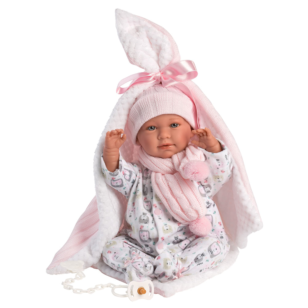 Bebé Mimi Llorona Llorens 42 cm con Pijama y Toquilla Tipo Reborn ...