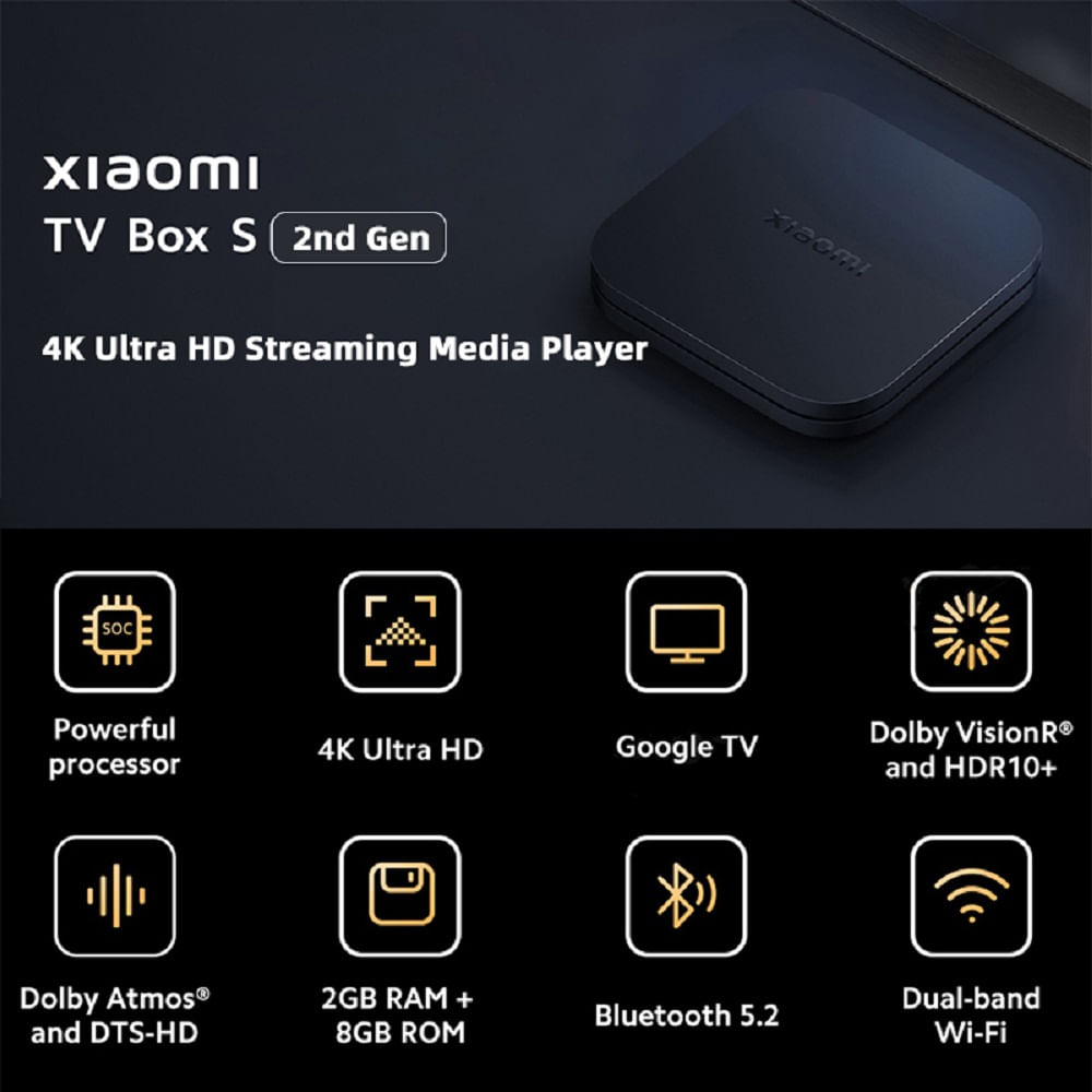 Android TV Xiaomi Mi Box S 4K Ultra HD 2da Generación | plazaVea - plazaVea
