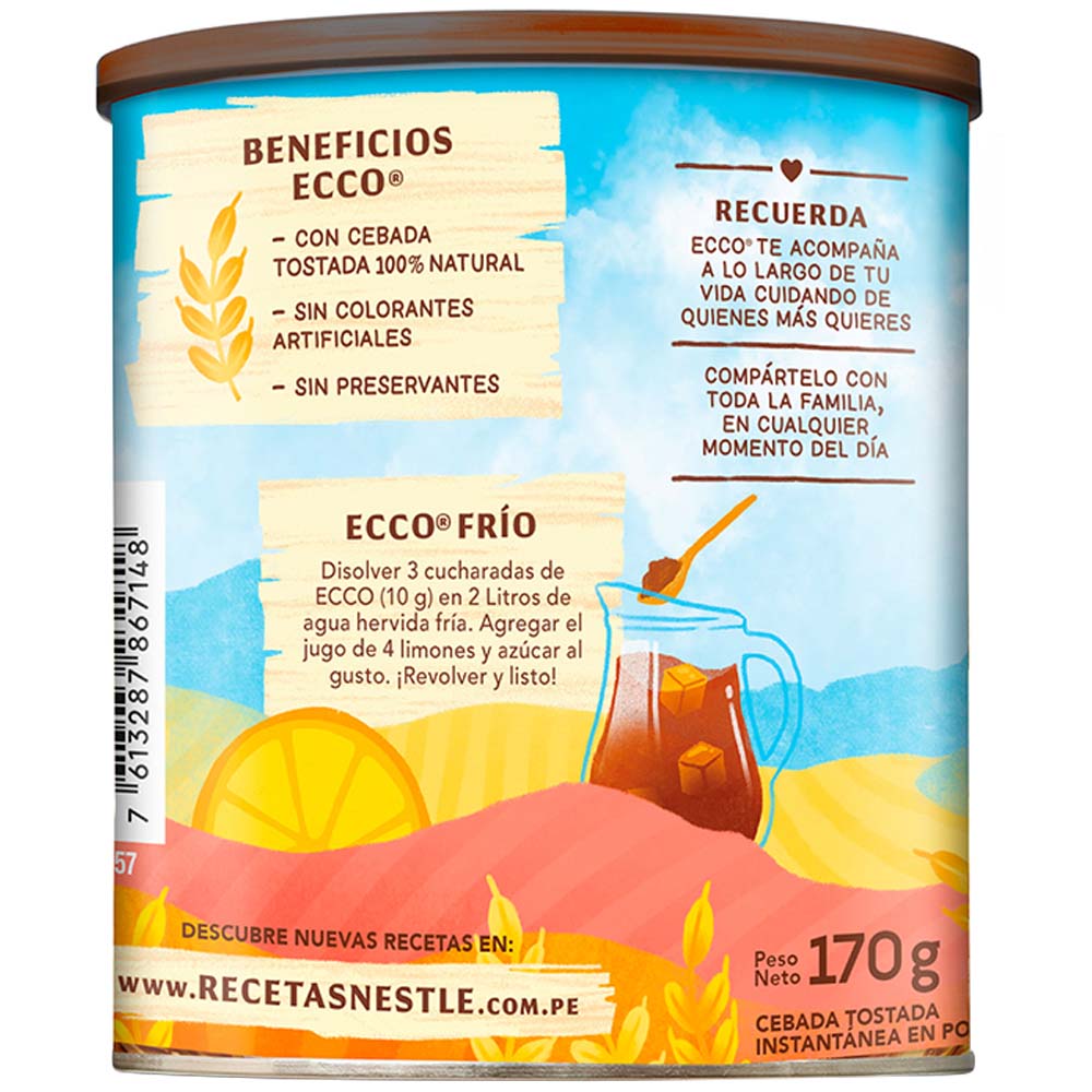 Cebada Instantánea ECCO Lata 170g | plazaVea - plazaVea