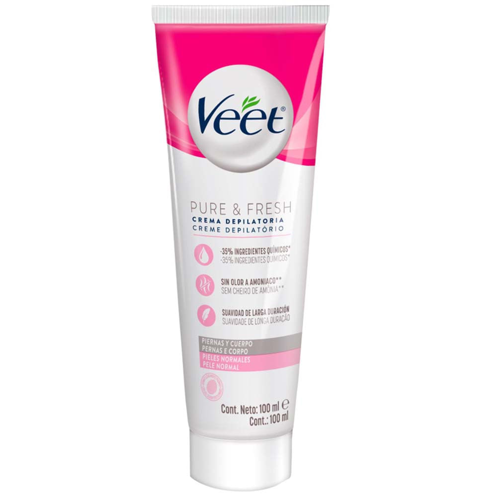 Crema Depilatoria Piel Sensible VEET Pure Caja 100ml | plazaVea ...