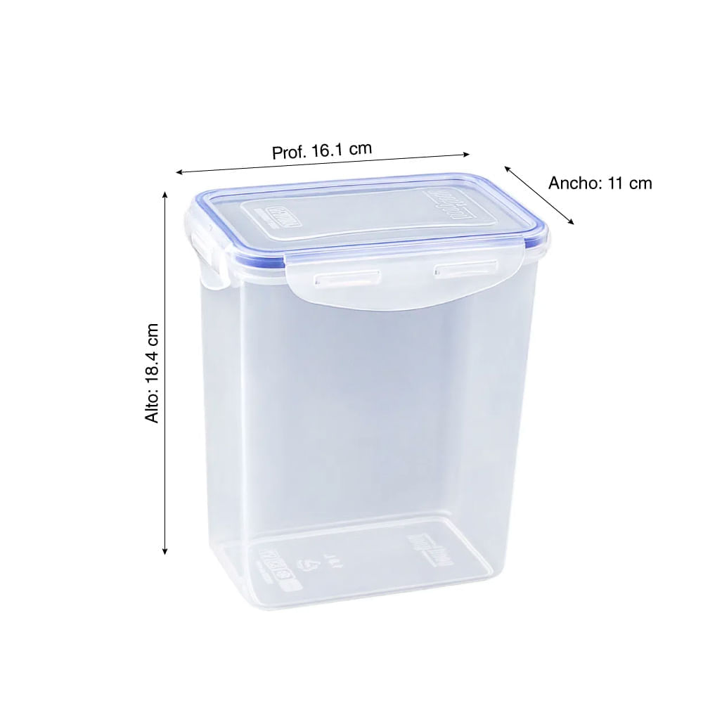 Taper rectangular alto 1.8l | plazaVea - plazaVea