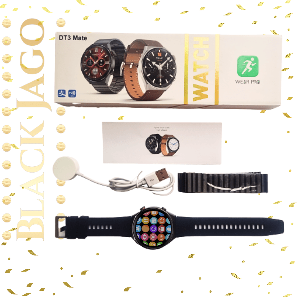 Smartwatch Dt3 Mate Reloj Doble Correa Alta Gama Nfc Gps Negro ...