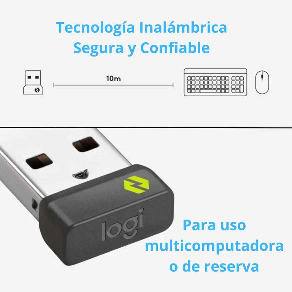 Receptor USB Logitech Logi Bolt Bluetooth Wireless Negro | plazaVea ...