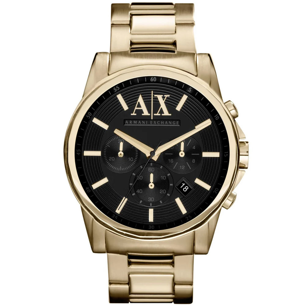 Reloj Armani Exchange Outerbanks AX2095 Fecha Cronometro Acero ...