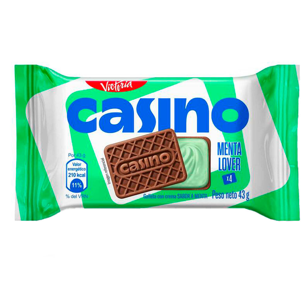 Galletas CASINO Sabor a Menta Lover Bolsa 43g Paquete 8un | plazaVea ...