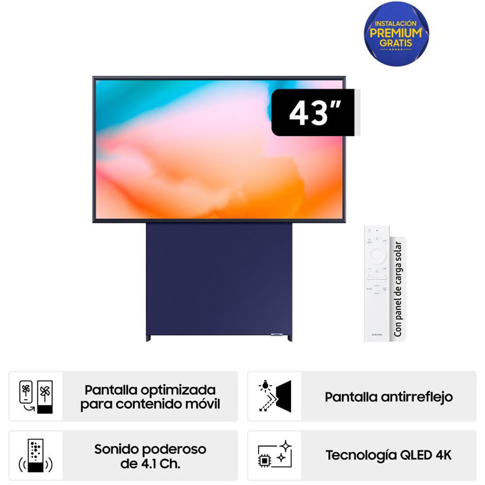 Televisor SAMSUNG QLED 43" UHD 4K The Sero QN43LS05BAGXPE | plazaVea ...