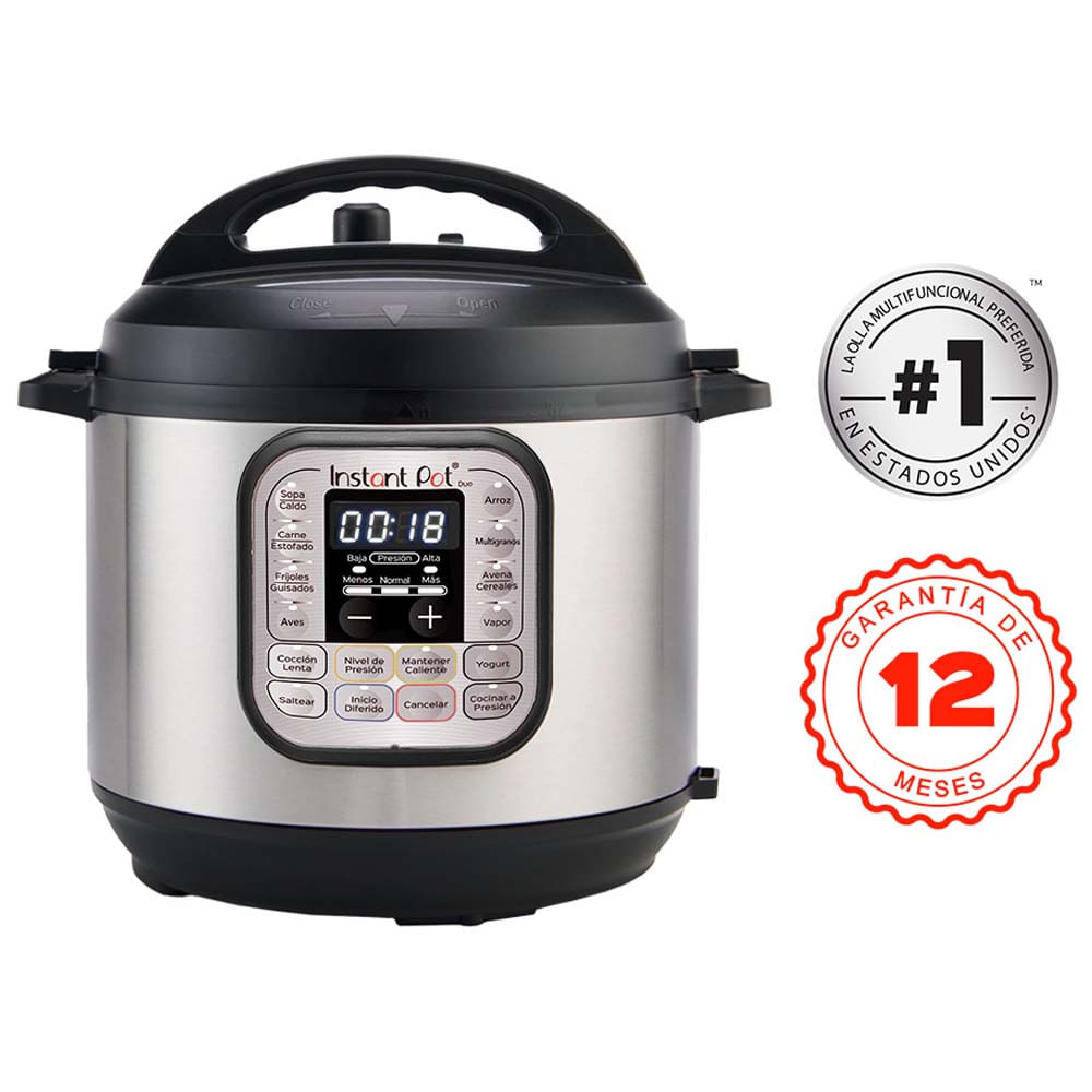 Olla Multifuncional INSTANT 8L Duo 80 Gris con Negro | plazaVea - plazaVea