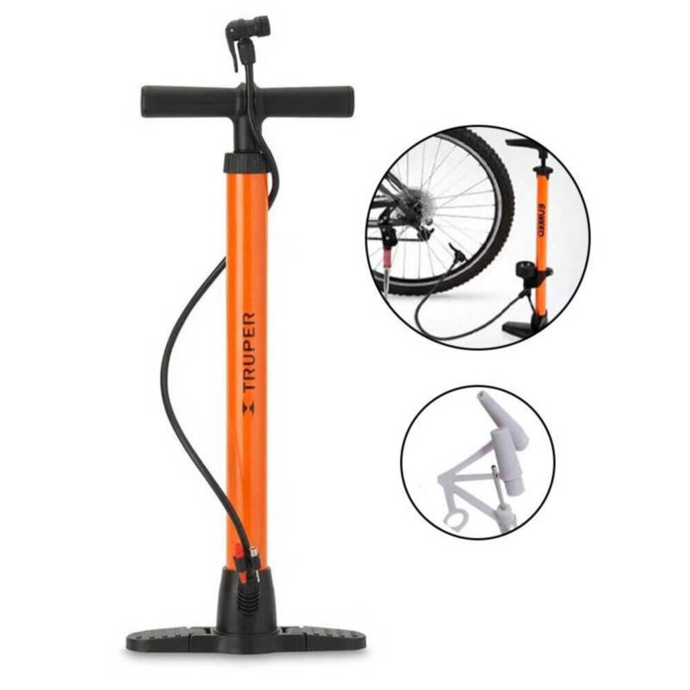 Inflador Bomba Aire Orange Para Llanta Bicicletas Pelotas Inflables ...